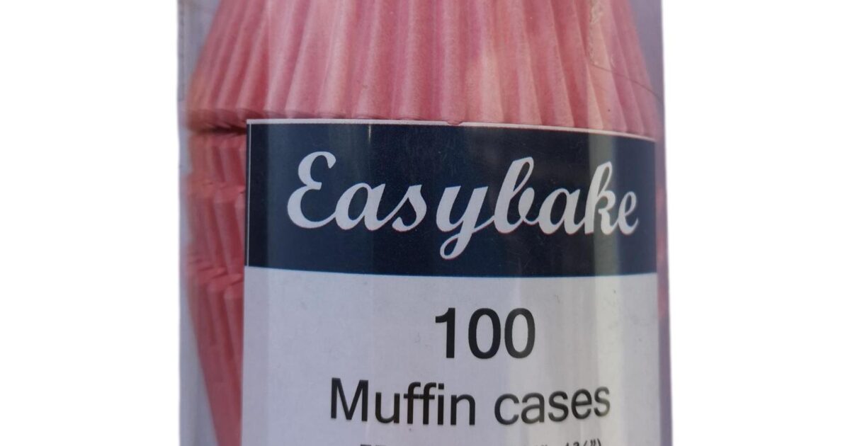 100 Pale Pink Easybake Glassine Muffin Cases - Gifts of Note